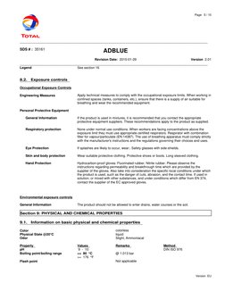 AdBlue Safety Data Sheet (SDS) | PDF | Personal Protective Equipment ...