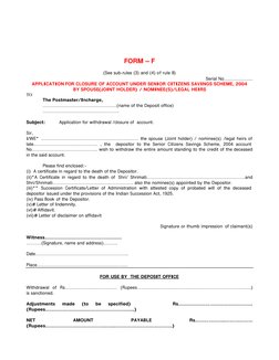 SCSS Account Application Form | PDF | Deposit Account | Cash