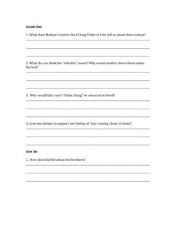 Inside Out & Back Again Study Guide | PDF