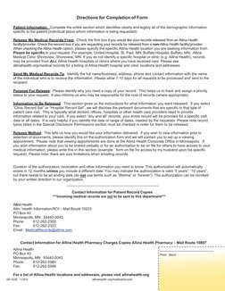 Allina Health Medical Records Release Form | PDF | Medical Record ...
