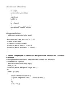 BCA 3rd Sem Java Lab Programs | PDF | Java (Programming Language ...