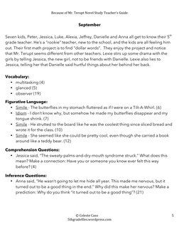 Because of Mr. Terupt Guide Updated 10.18 | PDF | Reading Comprehension ...