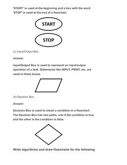 Class 8 Algorithms and Flowcharts Guide | PDF | Algorithms | Computer ...