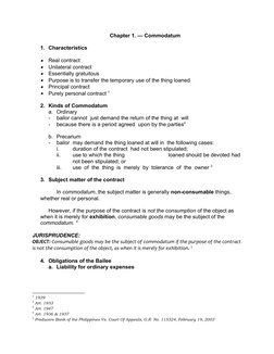 Understanding Commodatum Contracts | PDF | Legal Liability | Law Of ...