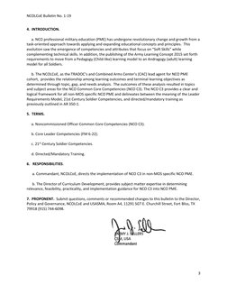 NCO Common Core Competencies Overview | PDF | Non Commissioned Officer ...