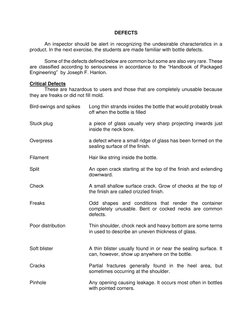 Understanding Glass Bottle Defects | PDF | Fracture | Nature