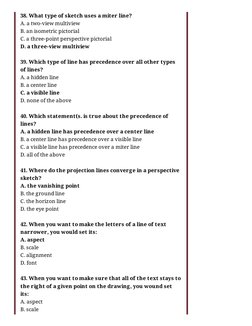 Engineering Drawing MCQs and Answers | PDF | Perspective (Graphical ...