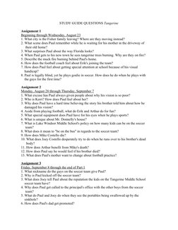 Tangerine Study Guide Questions | PDF