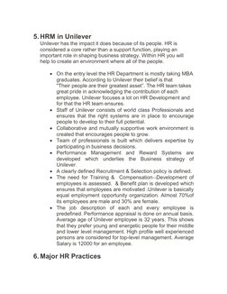 Unilever HR Management Practices Overview | PDF | Recruitment ...