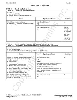 FAULT CODE 3559 - Aftertreatment 1 Diesel Exhaust Fluid Dosing Unit ...