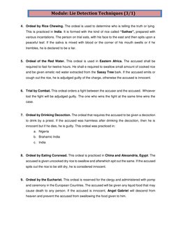 Ancient Ordeals for Lie Detection | PDF | Prosecution | Trials