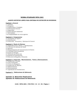 Norma NFPA 2001: Agentes Limpiantes | PDF | Tubería (transporte de ...