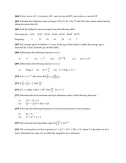 Business Mathematics Question Bank | PDF | Maxima And Minima ...