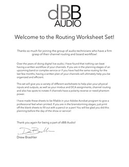 Behringer X32 Routing Worksheet | PDF | Input/Output | Sound Production