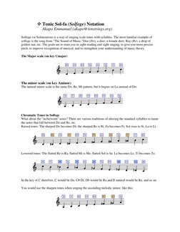 Tonic Sol-fa Notation Guide | PDF | Scale (Music) | Musicology