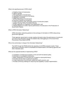 CPES: Construction Performance Evaluation Guide | PDF | Evaluation ...