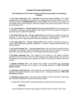Fire Code Taxes and Fees Schedule | PDF | Fire Safety | Insurance
