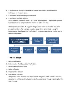 Six-Step Problem Solving Model | PDF | E Books | Evaluation