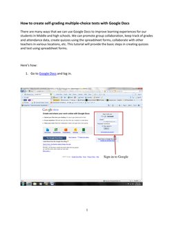 Creating Self-Grading Google Docs Tests | PDF | Multiple Choice | Computing