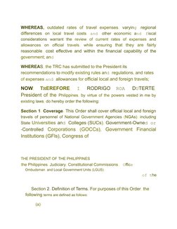 EO 77: Travel Allowances for Officials | PDF | Per Diem | Government