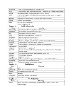 Hobbit Vocabulary List by Chapter | PDF