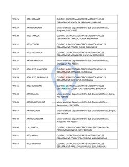 West Bengal RTO Code Directory | PDF | Government Of India