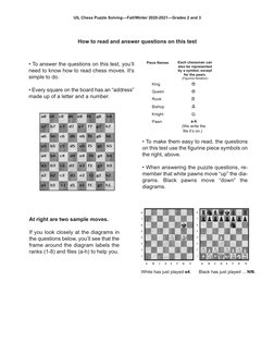 Chess Puzzle Solving: Grades 2 & 3 | PDF | Chess | Competitive Games