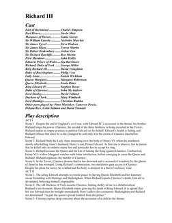 Richard III: Play Summary and Analysis | PDF | Richard Iii Of England ...