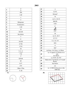SEA Mathematics Past Papers 2001-2010 | PDF | Polytopes | Euclidean ...