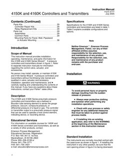 Fisher 4150K & 4160K Manual | PDF | Pressure Measurement | Pipe (Fluid ...