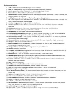 AP Environmental Science Vocabulary Guide | PDF | Rock (Geology ...