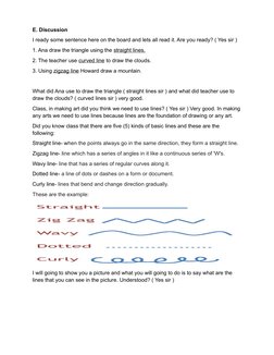 Grade 1 Art Lesson: Exploring Lines | PDF | Lesson Plan