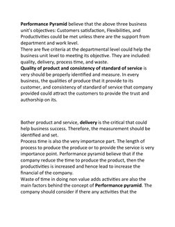 Understanding the Performance Pyramid | PDF | Marketing | Customer ...