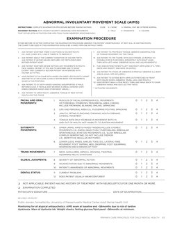 AIMS Scale for Assessing Involuntary Movements | PDF | Antipsychotic | Foot