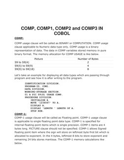 COBOL COMP Usage Explained | PDF | Binary Coded Decimal | Computing