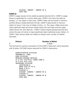 COBOL COMP Usage Explained | PDF | Binary Coded Decimal | Computing