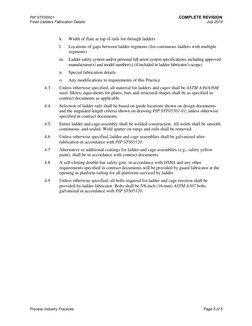 PIP STF05501 Fixed Ladders Fabrication Details | PDF | Specification ...