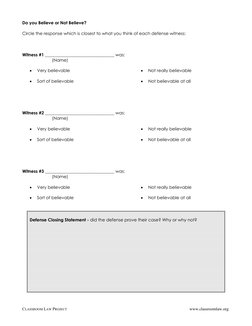 Mock Trial Classroom Activity Guide | PDF | Witness | Trials