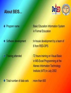 Understanding BEIS in DepEd | PDF | Management Information System ...