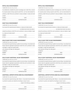 FAA Endorsement Labels Guide | PDF | Aeronautics | Flight Instructor