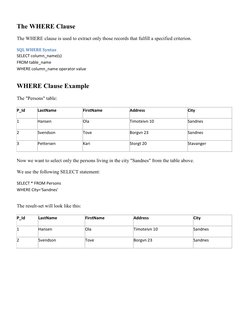 Comprehensive SQL Notes for Beginners | PDF | Sql | Database Index