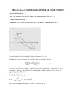 Regula Falsi Method Explained with Examples | PDF | Numerical Analysis ...