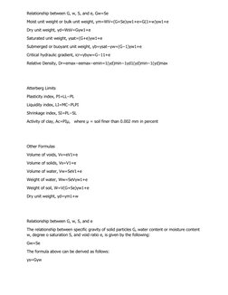 Geotechnical Engineering Formulas and Symbols | PDF | Density ...
