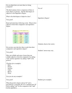 Degrees of Adjectives Lesson Plan | PDF | Cognitive Science | Grammar