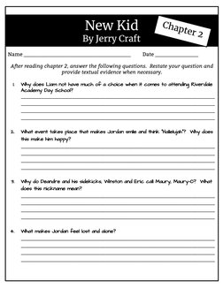 New Kid Chapter Questions & Answers | PDF | Career & Growth