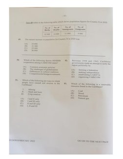 CSEC Social Studies May June 2022 P1-1 | PDF