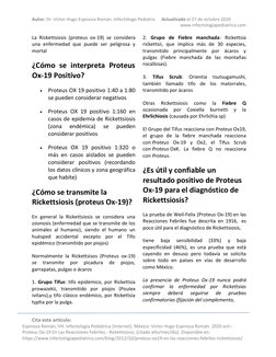Proteus Ox-19 y Rickettsiosis: Guía Clínica | PDF | Organismos ...
