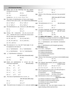 Class 11 Hybridization Practice Questions | PDF | Chemical Bond ...