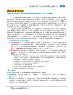 Diseño de Programas Recreativos 2020 | PDF | Planificación | Diseño