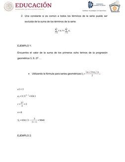 Series Finitas e Infinitas en Cálculo | PDF | Series (Matemáticas ...